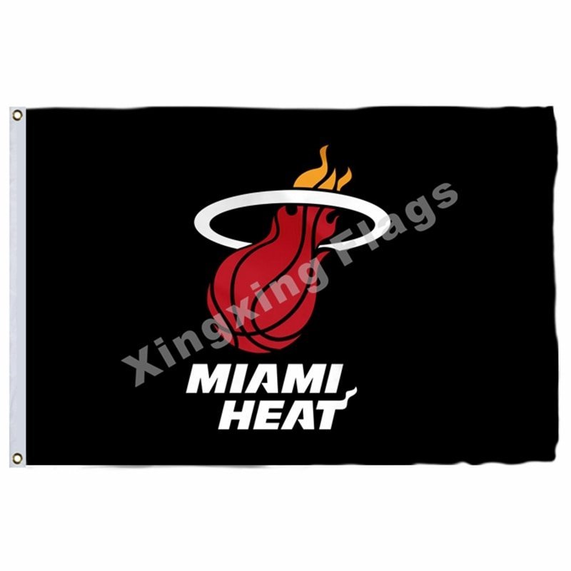 Miami heat Flag 3x5 FT 150X90CM Banner 100D Polyester NBA flag 2