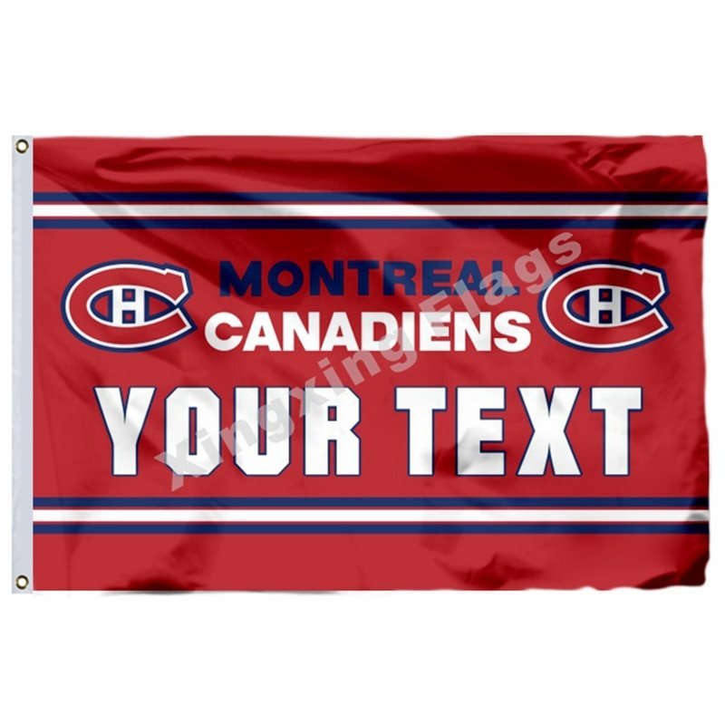 Montreal Canadiens Your Text Custom Flag 3ft X 5ft Polyester NHL Banner ...