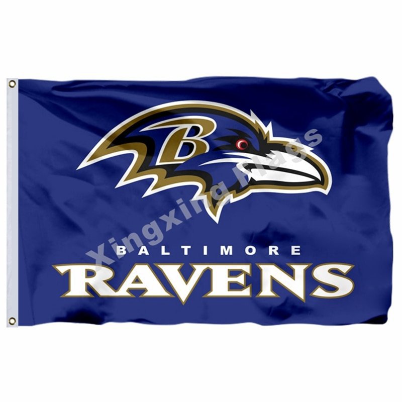 Baltimore Ravens Wordmark Flag 3ft X 5ft Polyester NFL1 Baltimore ...