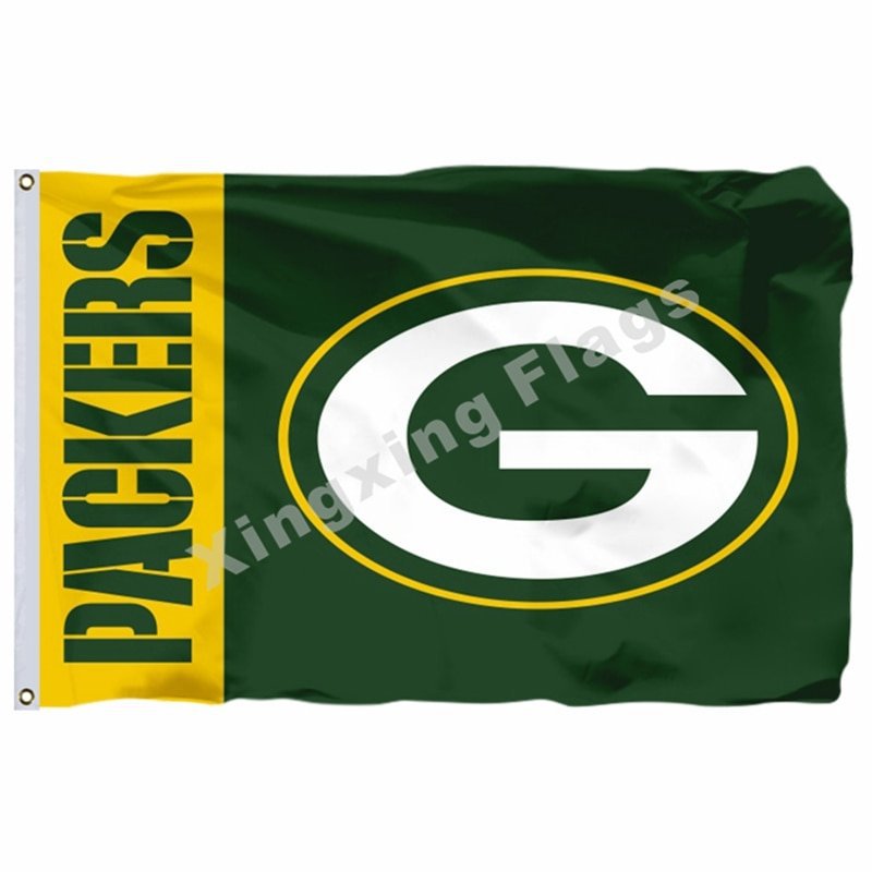 Green Bay Packers Wordmark Flag 3ft X 5ft Polyester NFL1 Green Bay ...