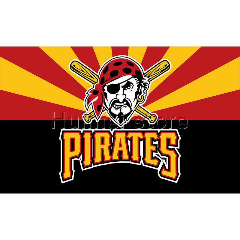 Pittsburgh Pirates flag 3ftx5ft Banner 100D Polyester Flag metal Grommets
