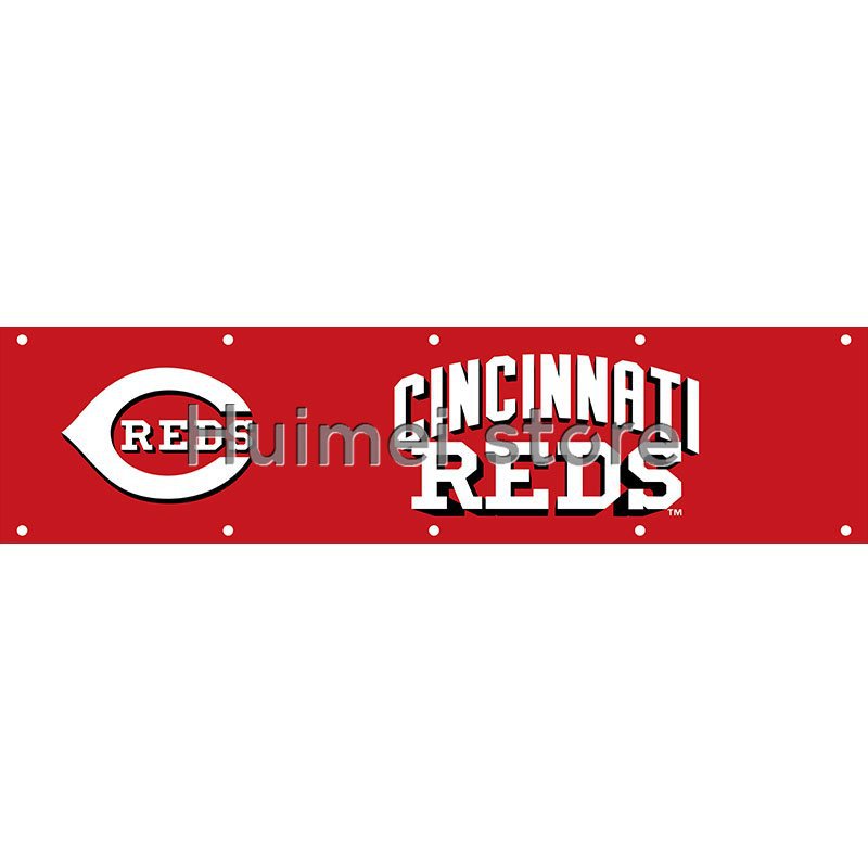 Cincinnati Reds Wide Tailgate Banner Flag 8X2FT Custom Flag 110g ...