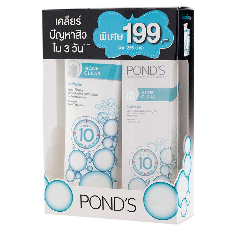 PONDS ACNE CLEAR Anti-Acne Leave-on Expert Clearing Gel 20g + Facial ...