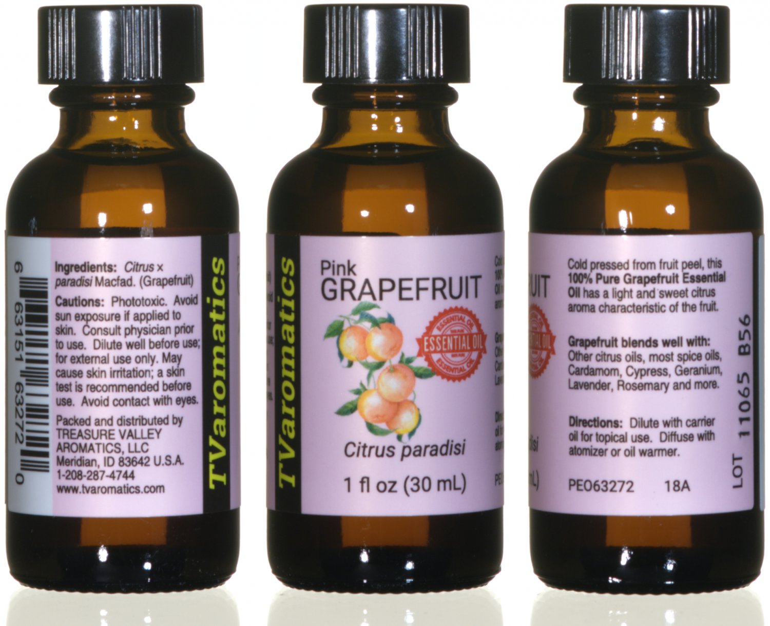 TVaromatics Pink Grapefruit 100% Pure Essential Oil - Citrus x paradisi ...