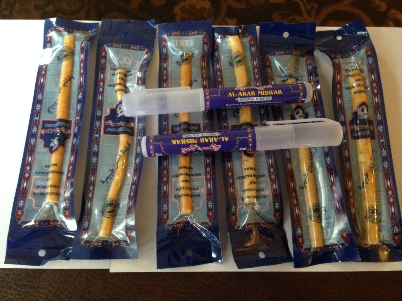 Quality Miswak(sewak) 6 sticks with 2 Holder free for natural dental care