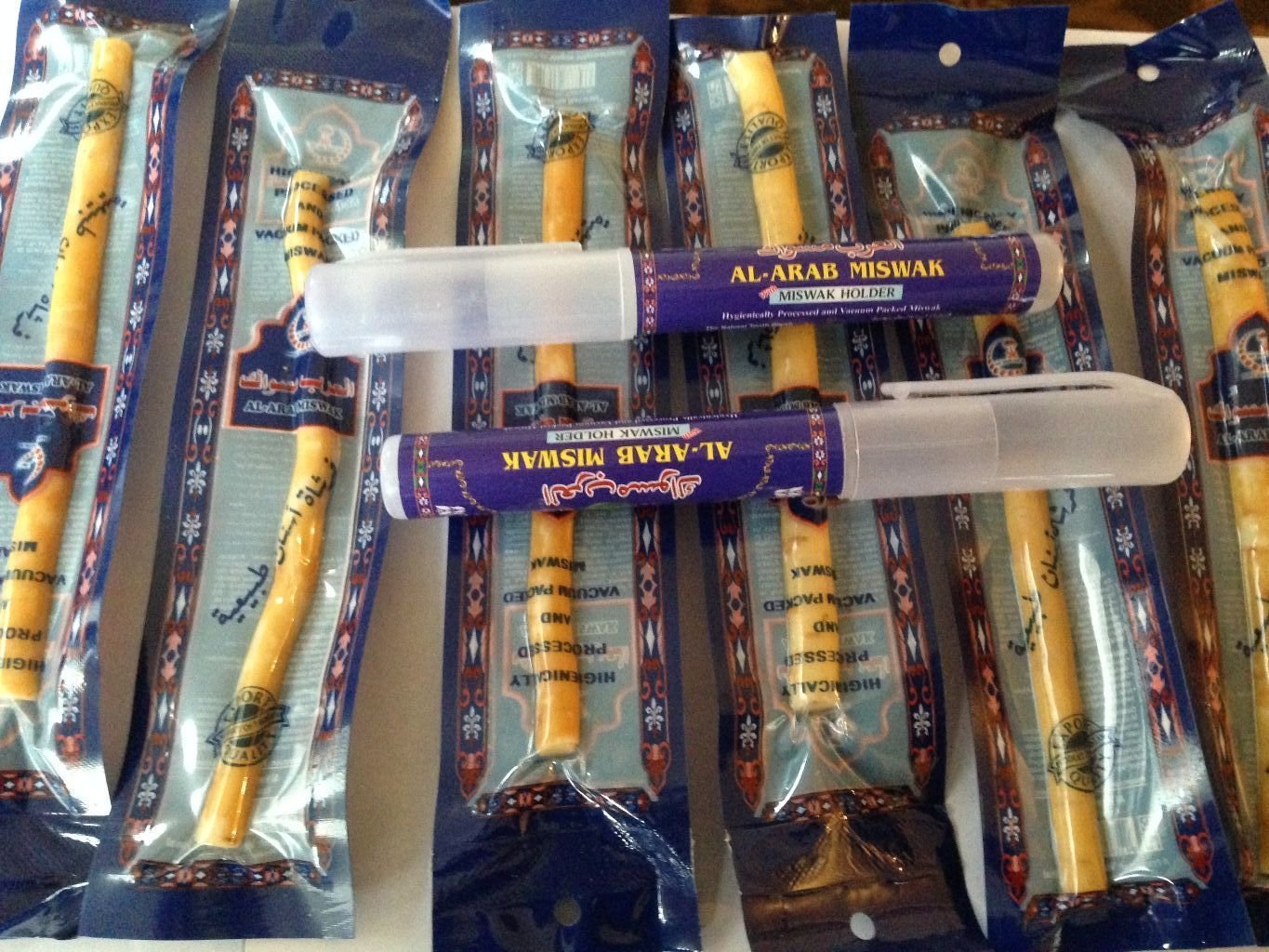 Quality Miswak(sewak) 6 sticks with 2 Holder free for natural dental care
