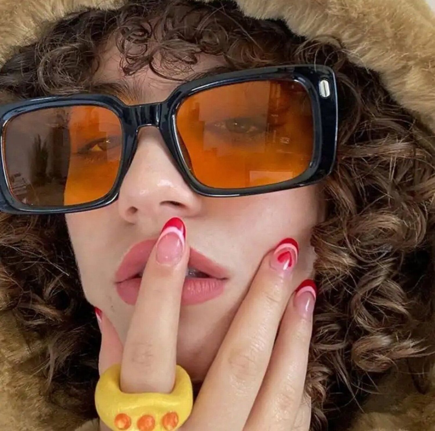 Vintage Rivet Square Sunglasses Woman Brand Designer Personality Sun ...