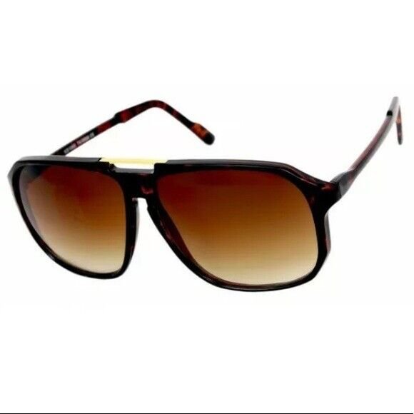 Retro Square Sunglasses Brown Vintage Hip Hop New