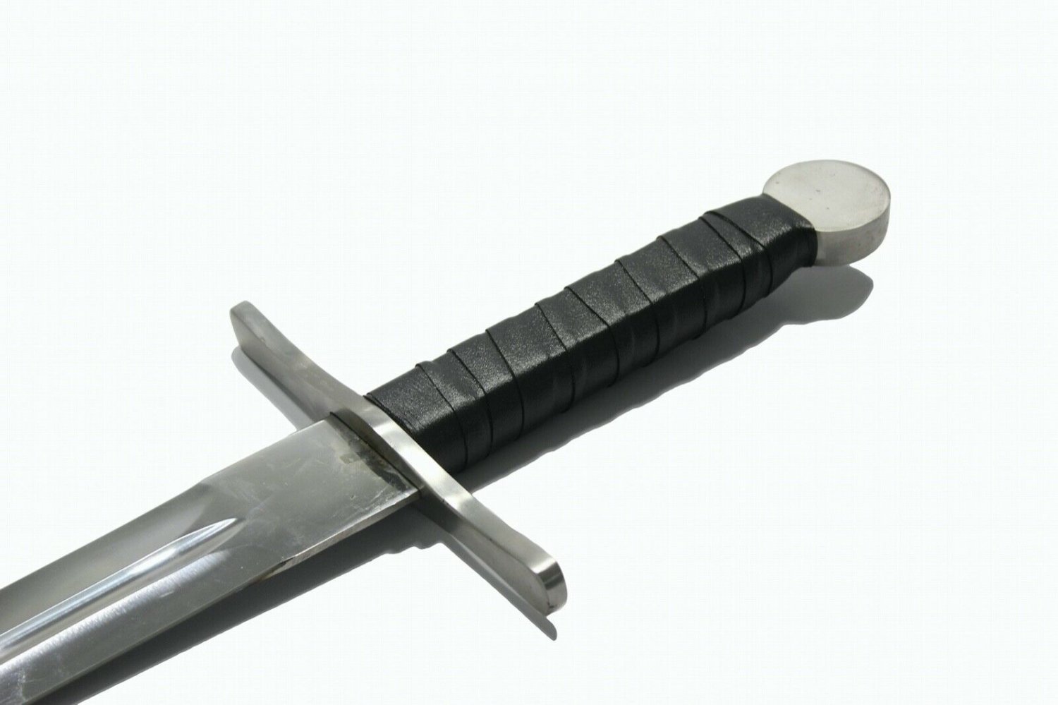 Lot of 2 Medieval Cross-guard Long sword Sword Wrapped Wooden Scabbard ...