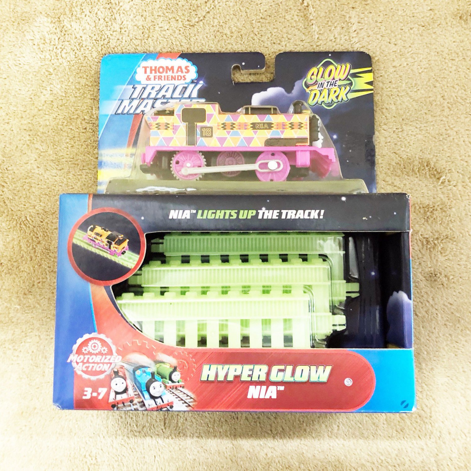 * NEW * Thomas & Friends Hyper Glow Nia TrackMaster Train Set (#clarkstc)