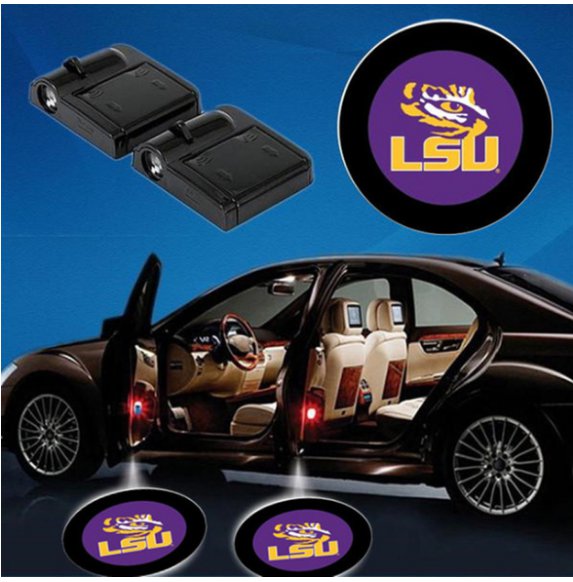 2pcs LSU Tigers Wireless Car Door Led Laser Projector