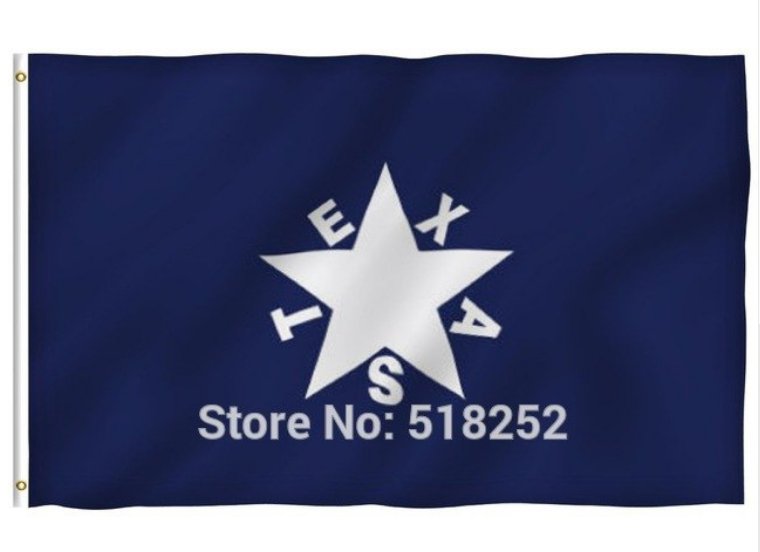 Texas History Flag 3x5 FT 150X90CM Banner 100D Polyester Custom flag
