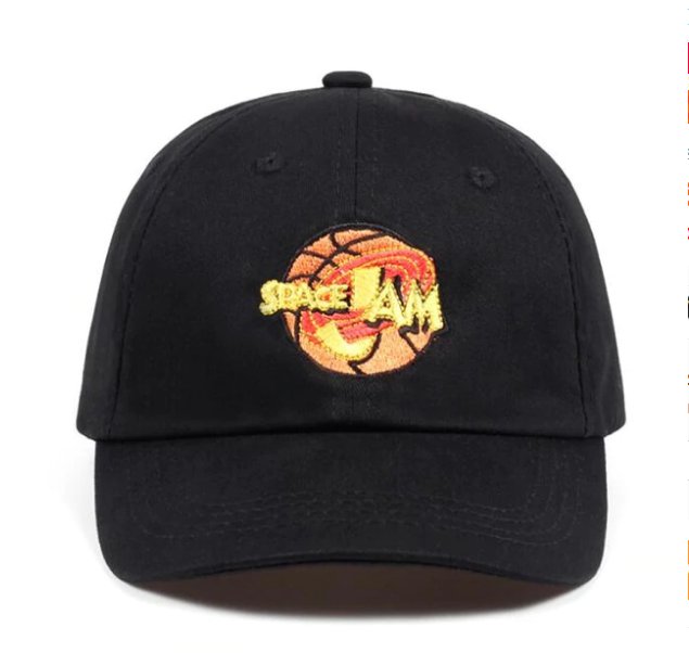 Movie Space Jam Cap Fashion Curved Chapeau 3D Dad Hat Brand Sun Hip Hop ...