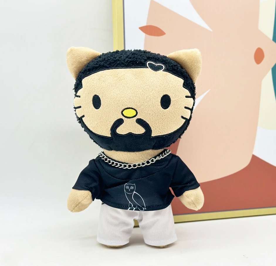 Hello Kitty Drake Plush Doll with Black Casual Suit Plush Doll Figure ...