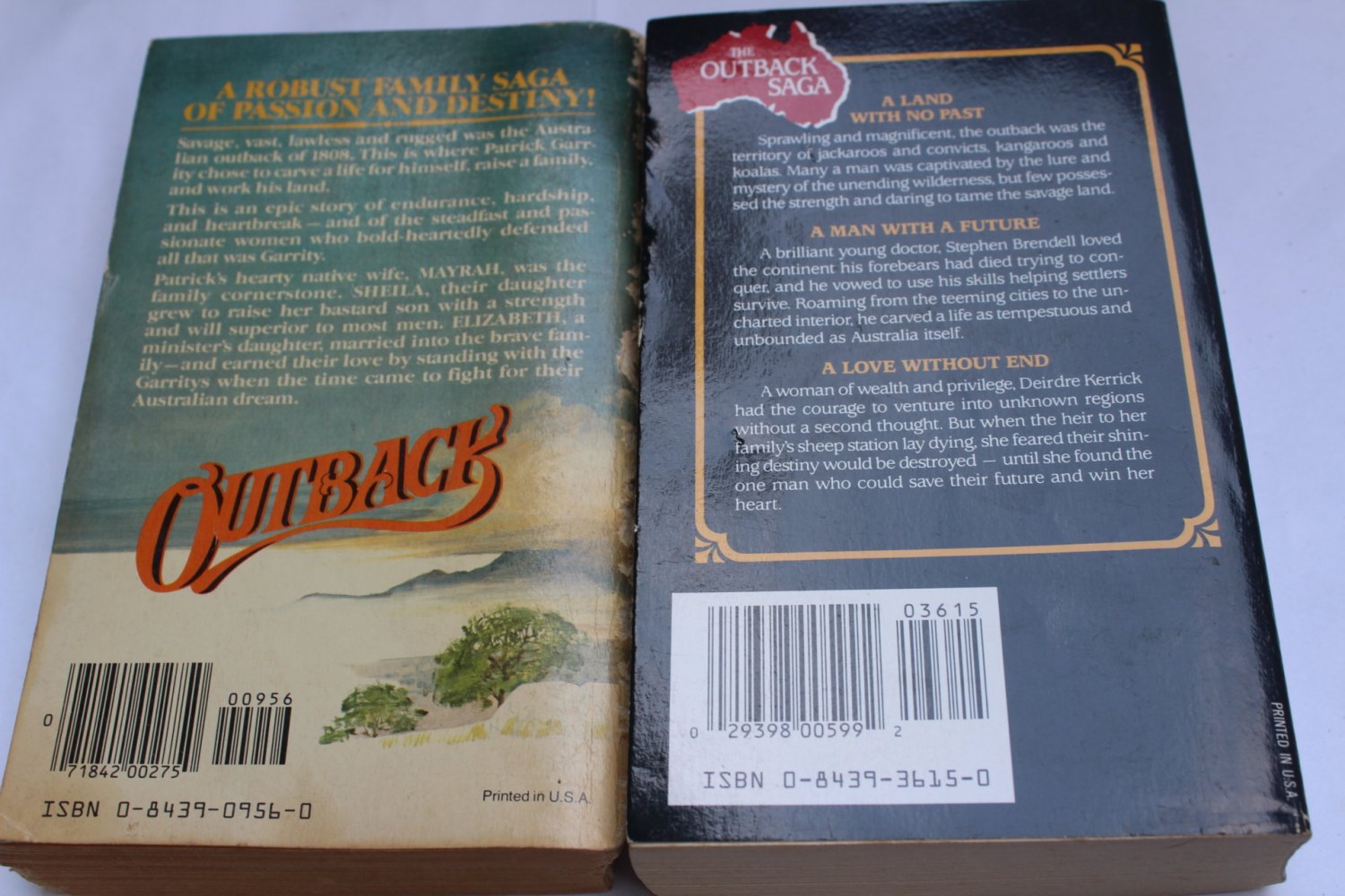 2 Paperback Books Aaron Fletcher Outback Saga Wallaby Track and Outback ...