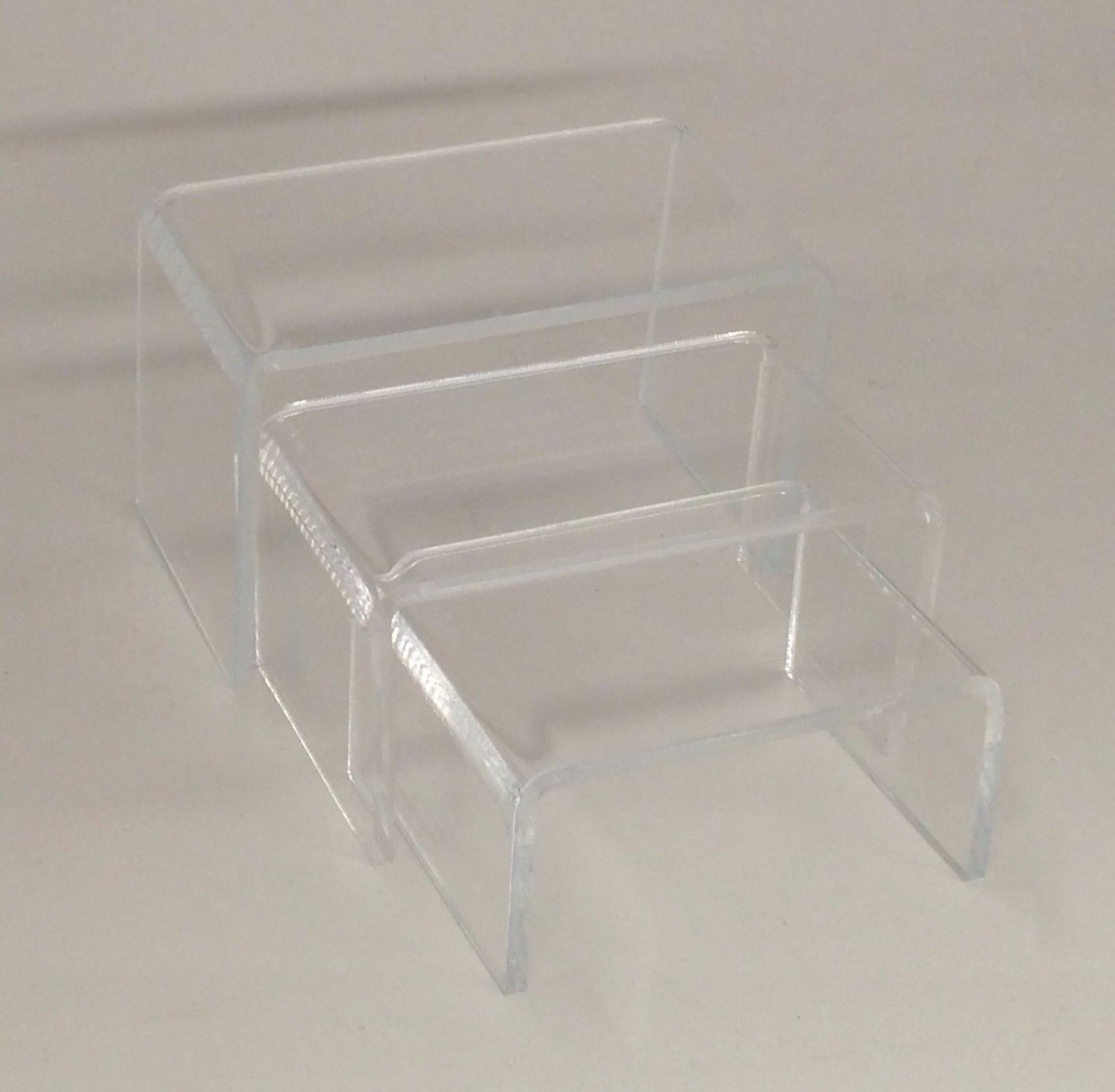 Small Clear Acrylic Display Risers: Set of 3