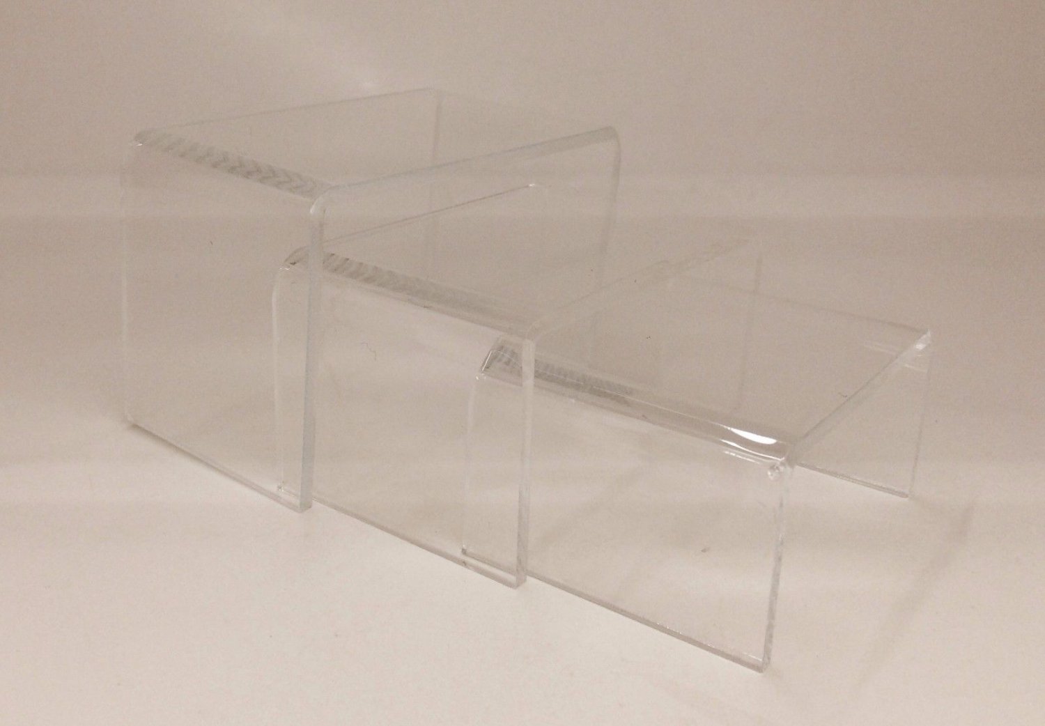 Small Clear Acrylic Display Risers: Set of 3