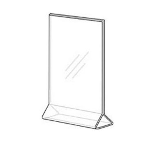 Dazzling Displays 10 Acrylic 5" x 7" Vertical Top Load Sign Holders
