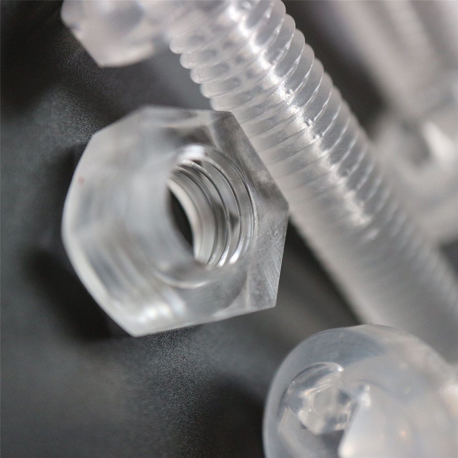 30 x Transparent Clear Acrylic M8 x 40mm Nuts & Bolts, Acrylic Plastic ...