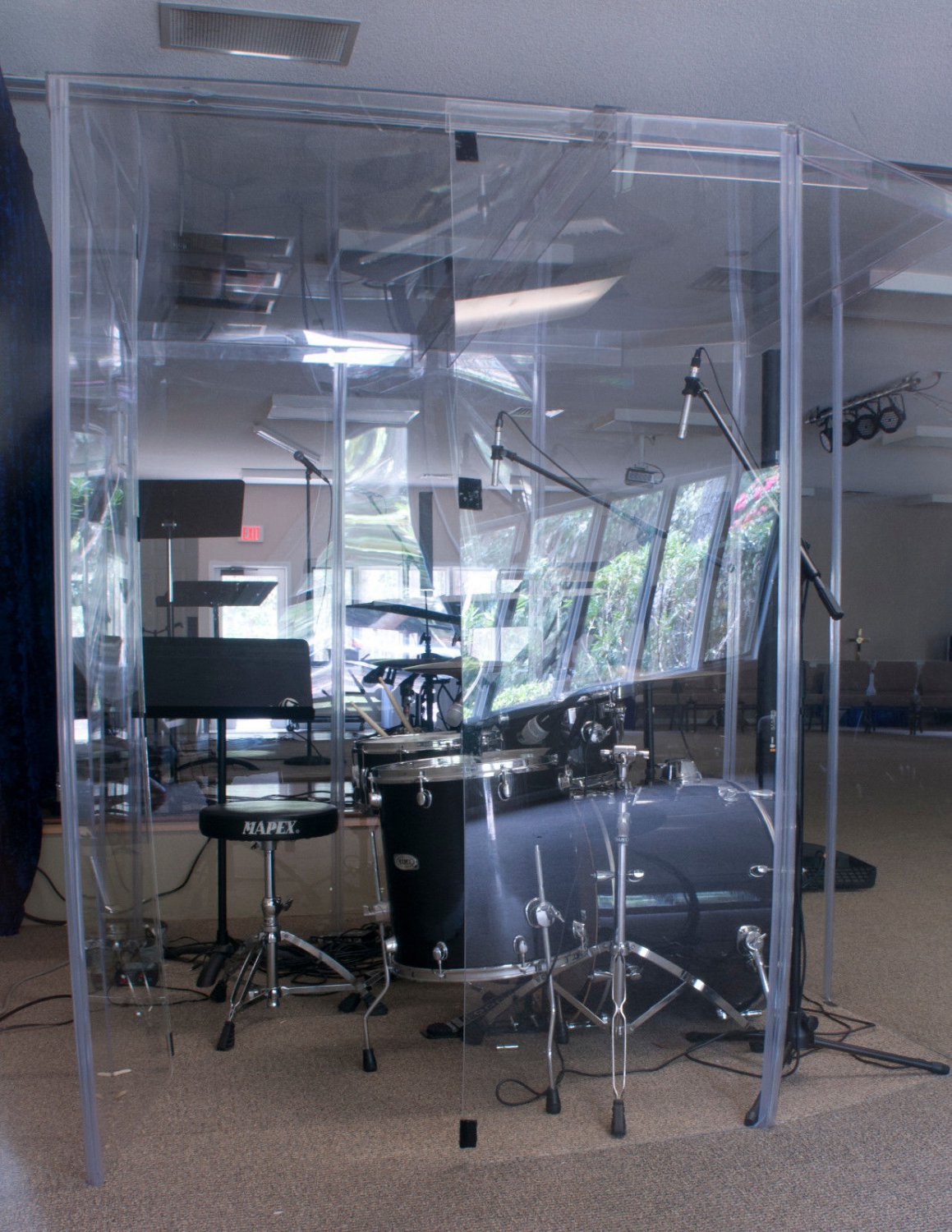 Drum Booth Fully Enclosed w/ a door & Sound Proof Room