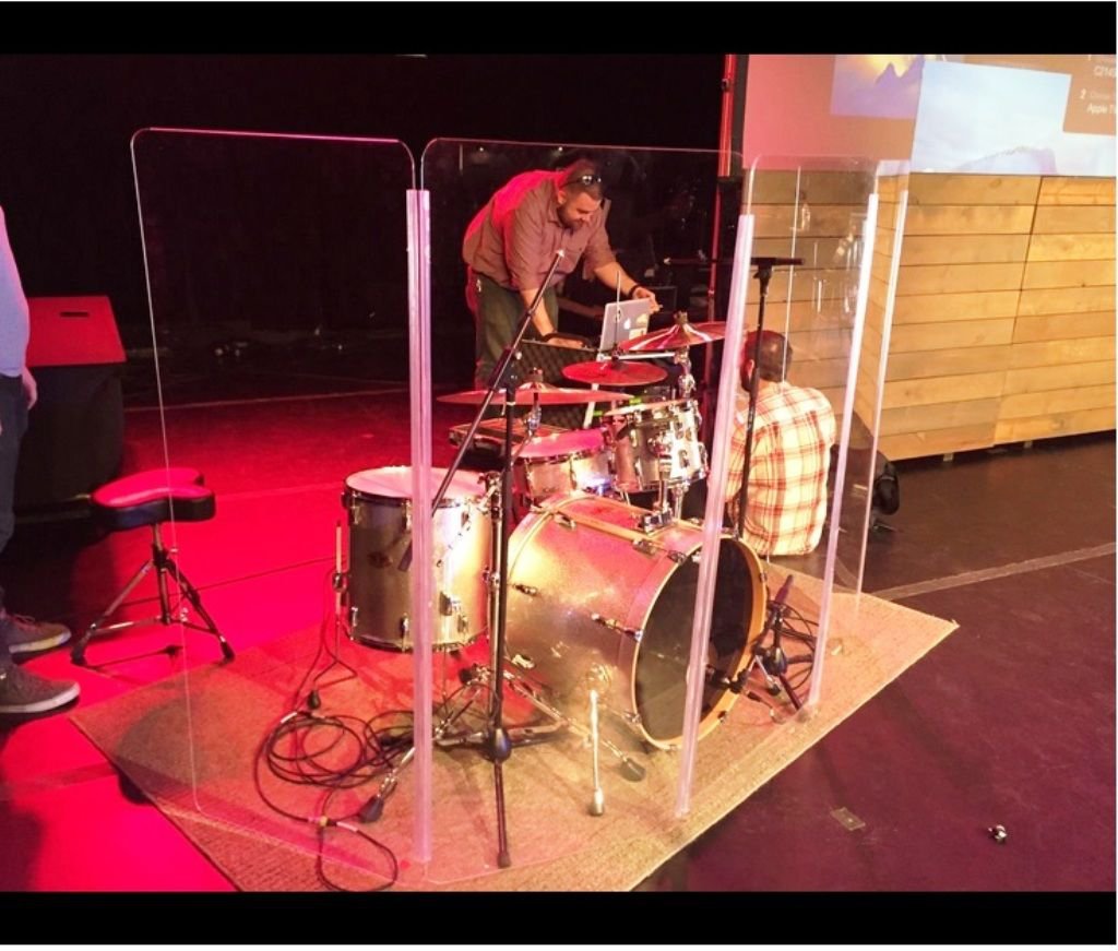 Drum Shield DS5 L 6 Section Drum Shield Acrylic Drum Panels