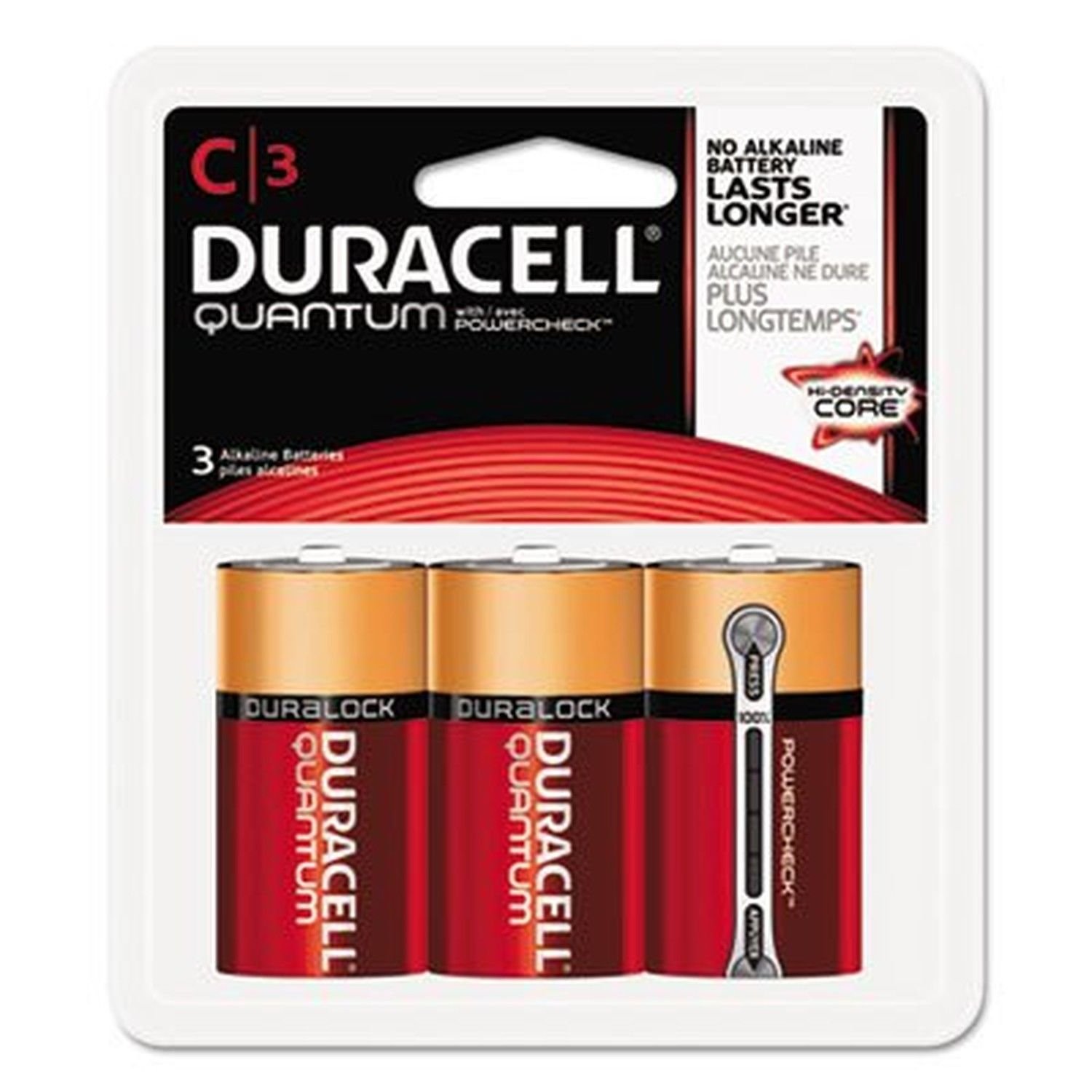 Duracell QUC3RFP Quantum Alkaline Batteries w/Duralock Power Preserve ...