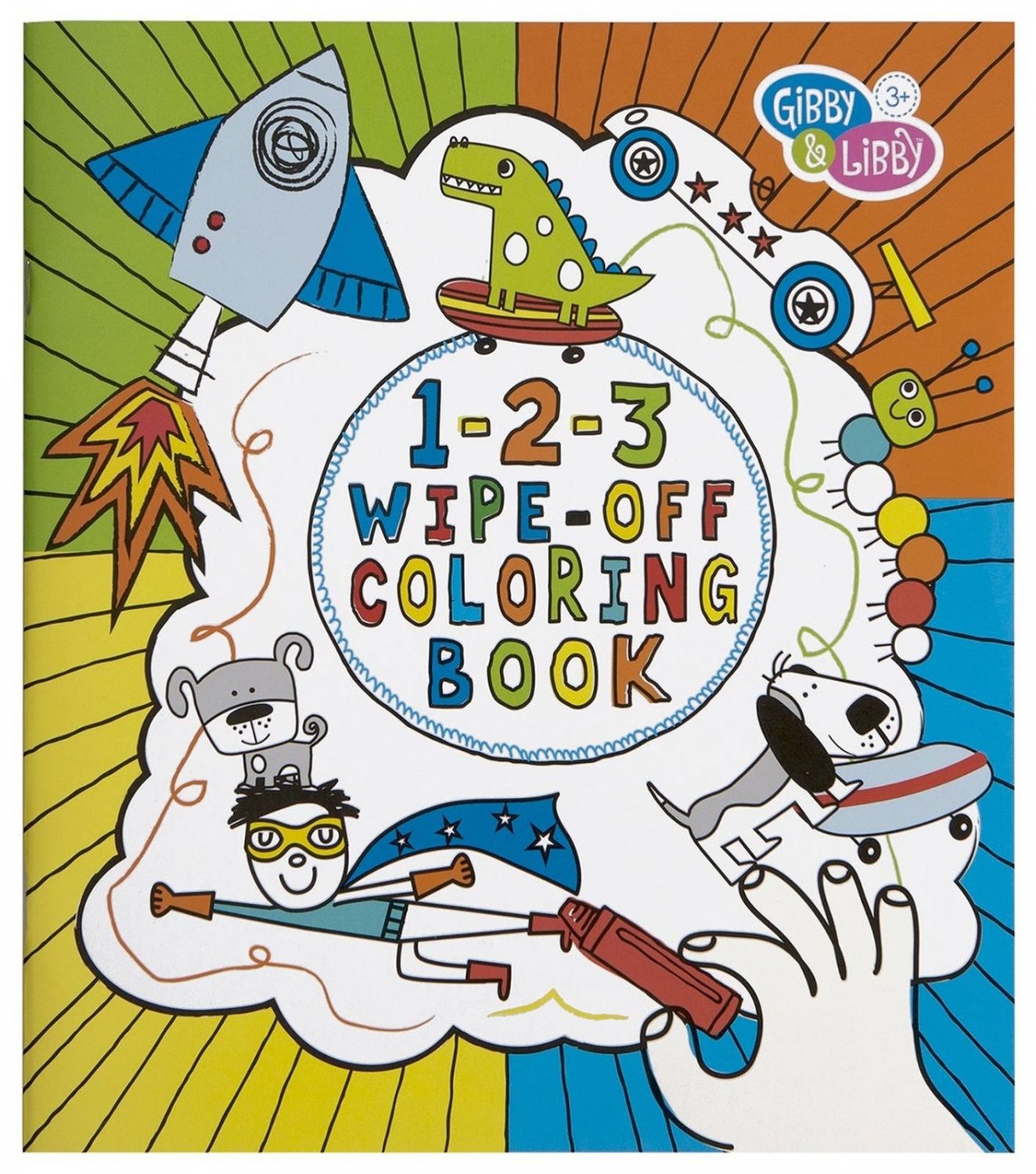Gibby & Libby 1-2-3 Wipe-Off Coloring Book for Boys by C.R. Gibson