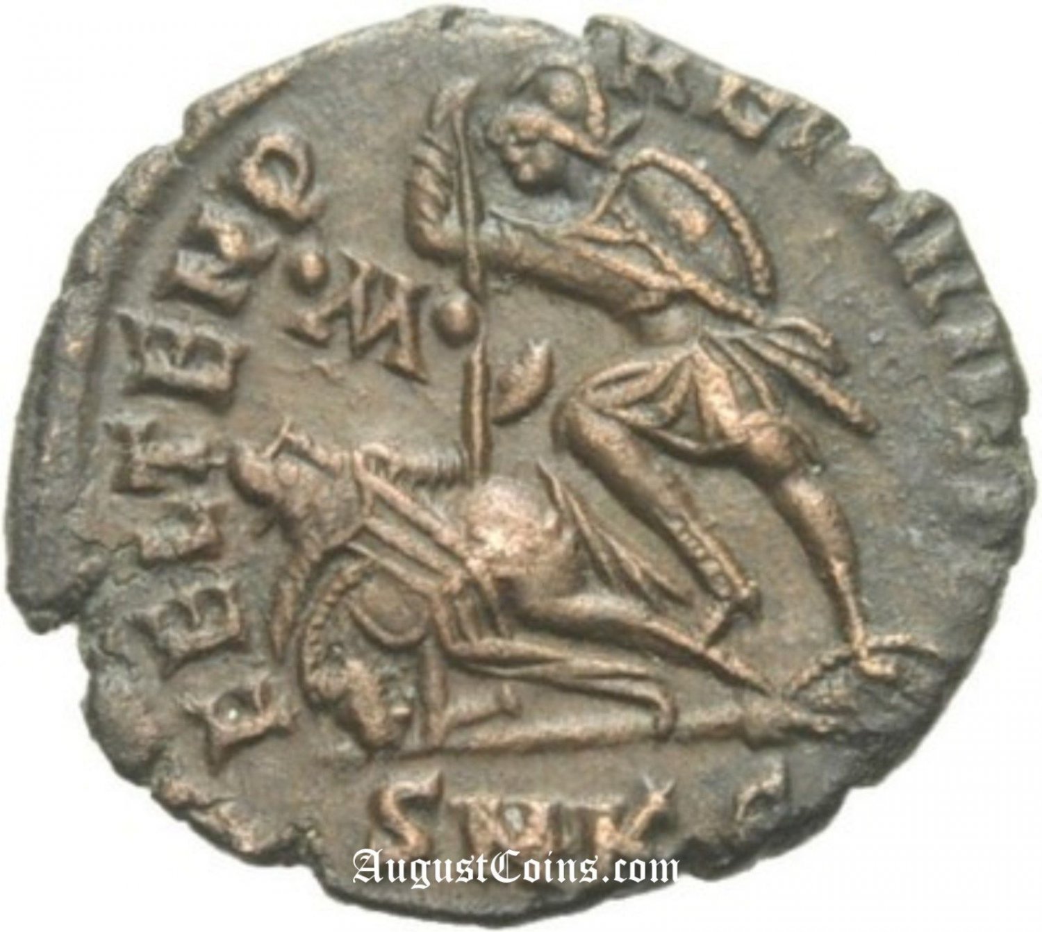 NG Roman Bronze Coin Constantius II AE3 Soldier spearing horseman ...