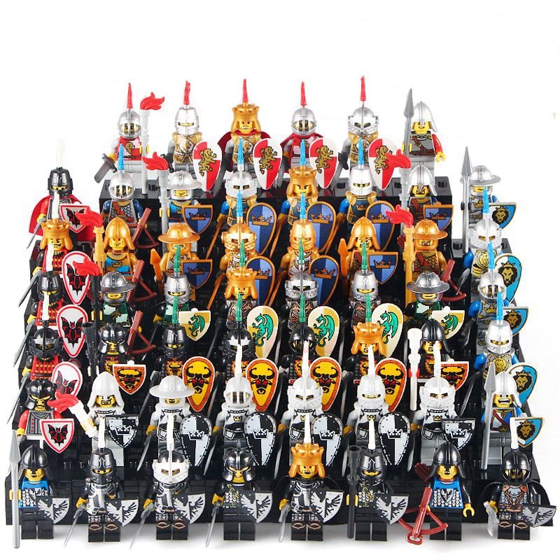 Custom Medieval Knights Army Lego Compatible Crusaders Toys