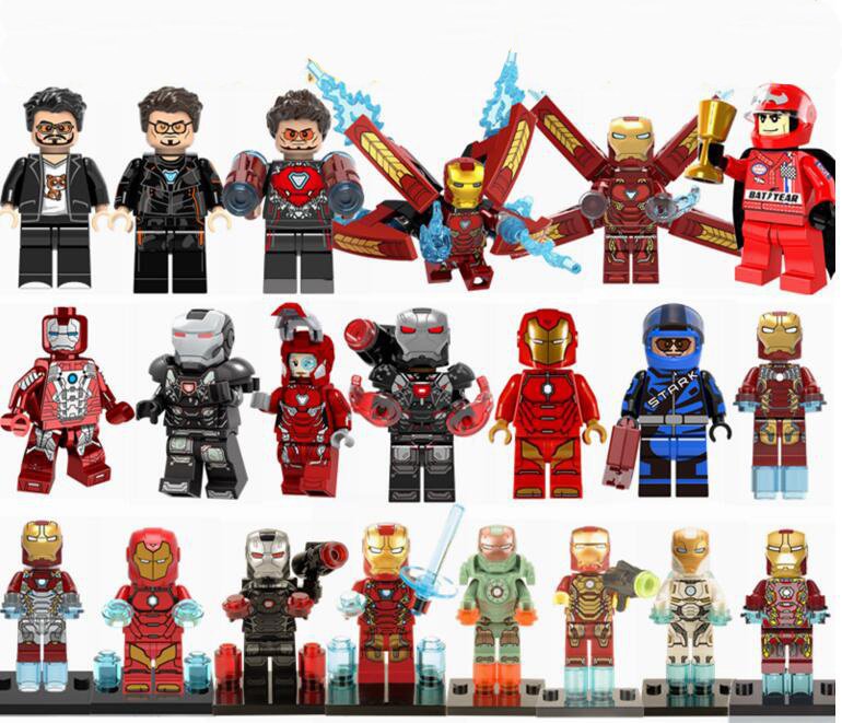 Iron Man Minifigures Compatible Toy 21pcs Iron Man Tony Stark set