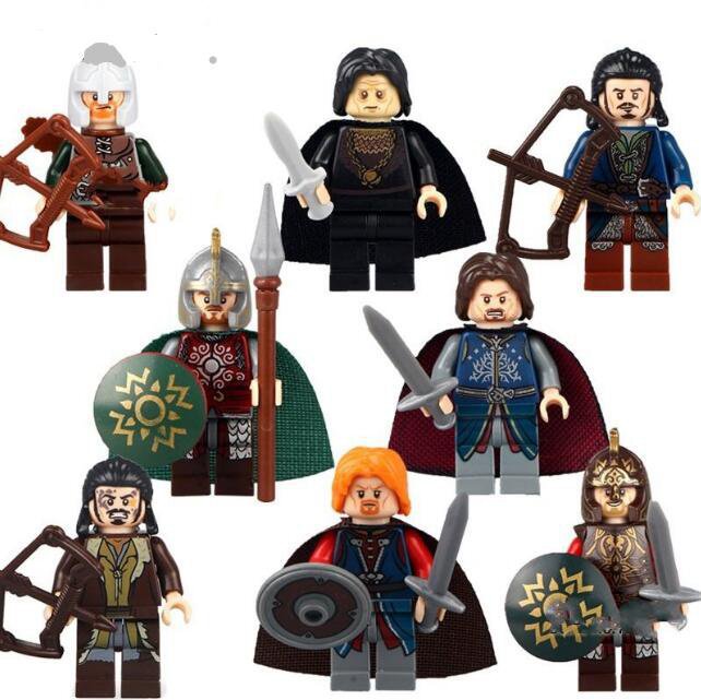 Aragorn II Theoden Faramir Gondor soldiers Minifigures Lego Compatible ...