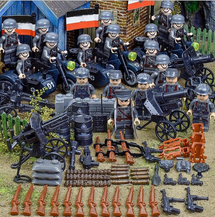 WW2 German Wehrmacht Army Group Minifigures Lego Compatible WW2 German ...