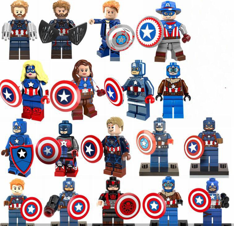 18pcs Captain America Minifigures Lego Compatible Avengers Steven ...