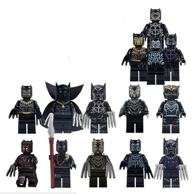 Black Panther Minifigures Lego Compatible Black Panther Set