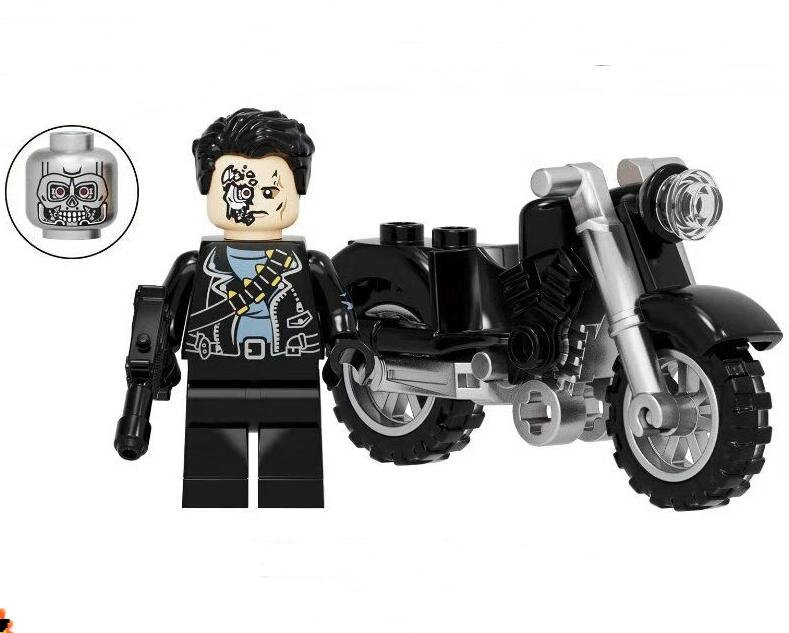 The Terminator Minifigures motorcycle Lego Compatible movie Minifigure