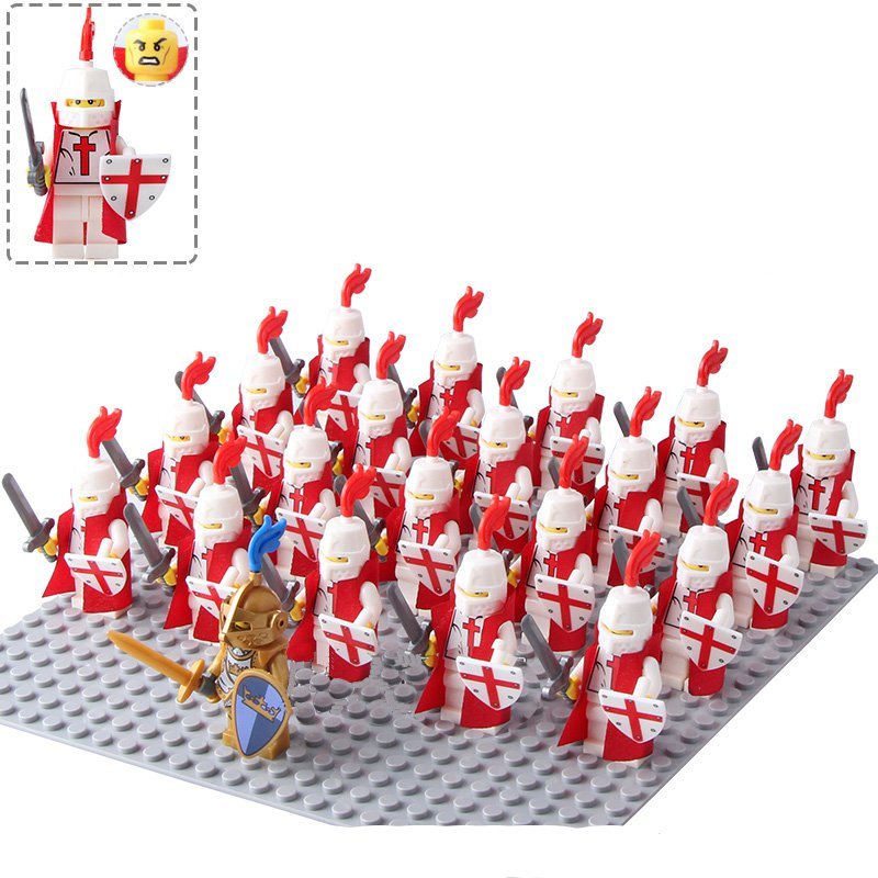 Medieval Knights Knight Templar Minifigures Lego Compatible Medieval ...
