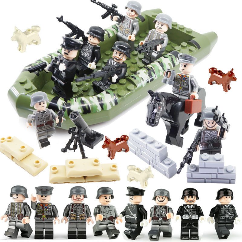 WW2 Germany Shock brigade Minifigures landing boat Lego Compatible ...