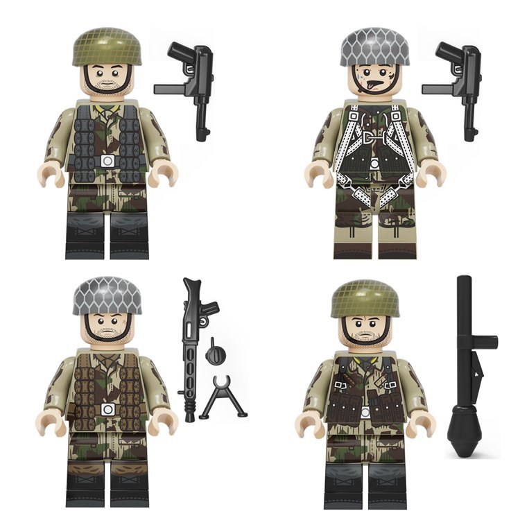 WW2 Germany Green Goblin Paratroops Minifigures Lego Compatible WW2 ...