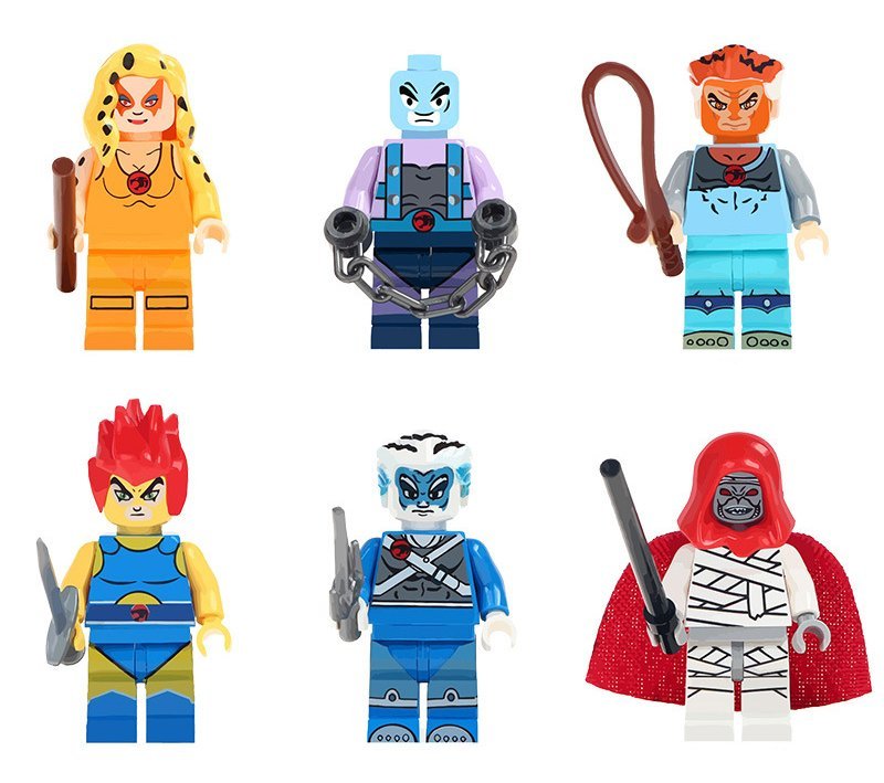 Thundercats Cheetara Pantro Tigro Lion-O Minifigures Lego Compatible ...