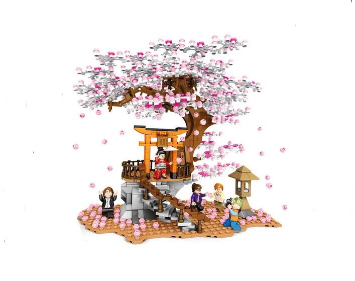 Cherry Blossom Season Cherry Tree Minifigures Lego Compatible Street ...