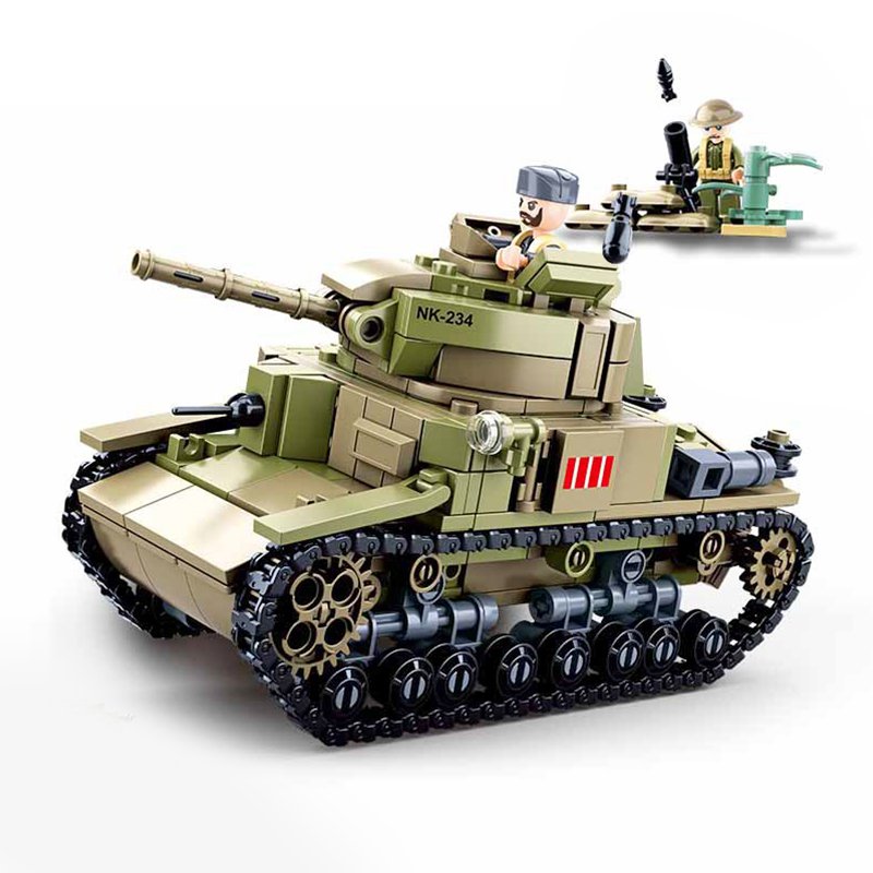 WW2 Italia M13 Medium Tank Minifigures Lego Compatible Tank set