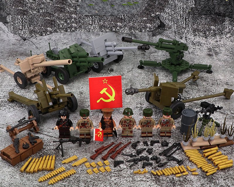 WW2 Soviet Union ML-20 artillery M-1936 artillery Base Lego Compatible ...