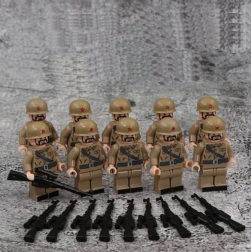WW2 Soviet Union soldiers Minifigures Lego Compatible Military Set
