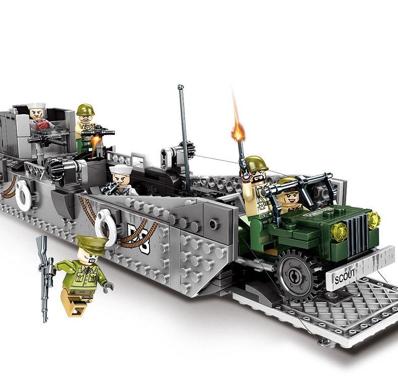 WW2 America LCM3 Landing Craft truck Minifigures Lego Compatible ...