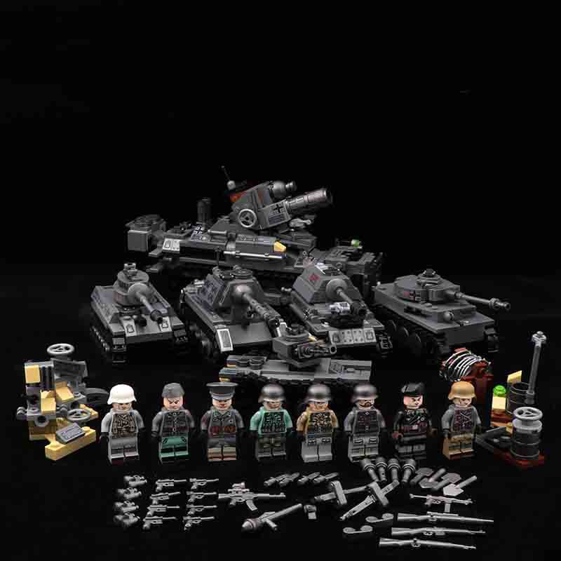 WW2 Germany Tank army Minifigures Lego Compatible Tank Set