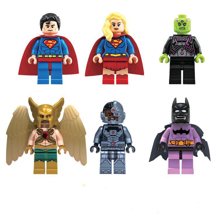 Hawkman Victor Stone Brainiac Minifigures Lego Compatible DC Super ...