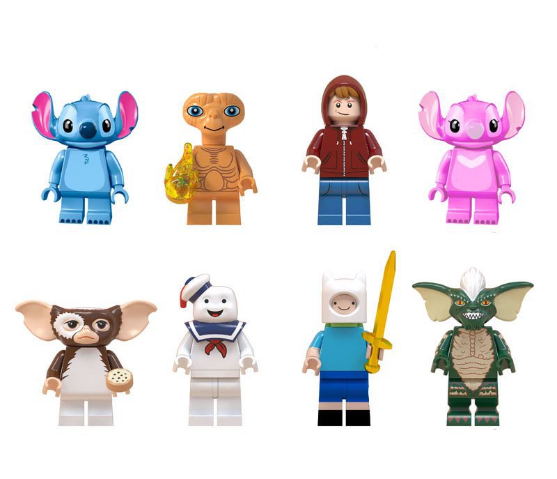 E.T. Elliott Finn Puft Stripe Stitch Minifigures Lego Compatible Movie ...