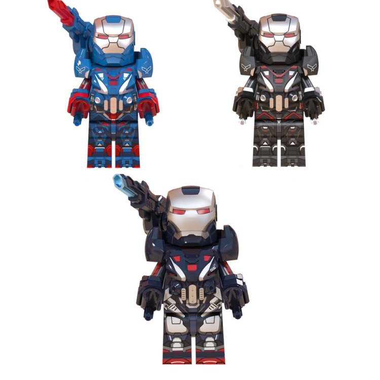 3pcs War Machine Minifigures Lego Compatible Iron Man movie Set