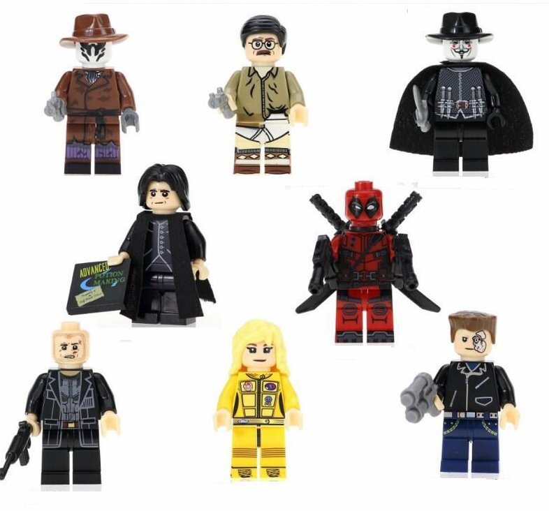 Punisher Ink Blot Chemistry Teacher Terminator Minifigures Lego ...