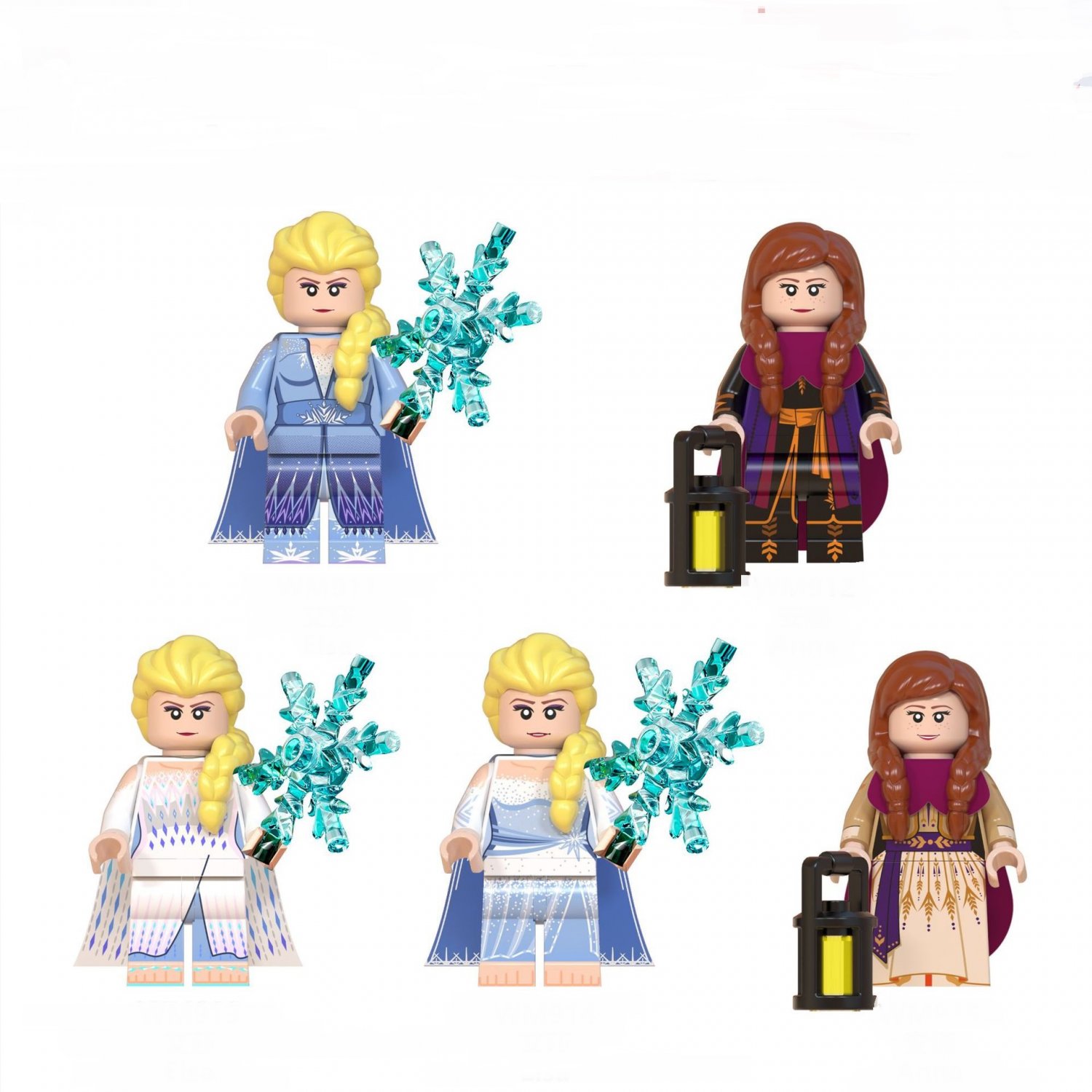 Anna Elsa Minifigures Lego Compatible Frozen II Set